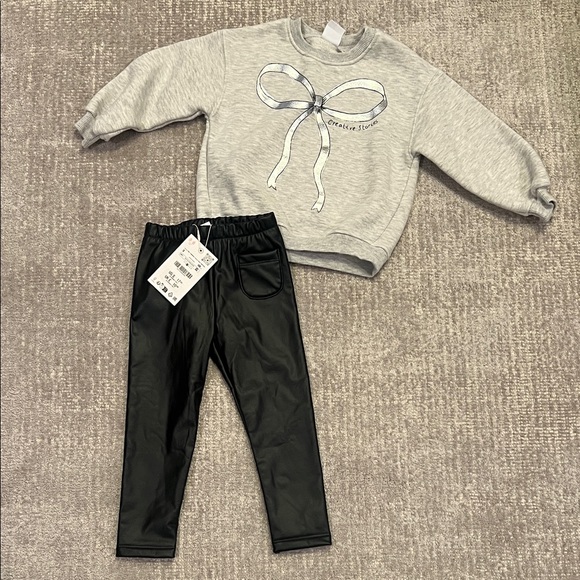 Zara | Matching Sets | Zara Kids Gray And Black Matching Set | Poshmark